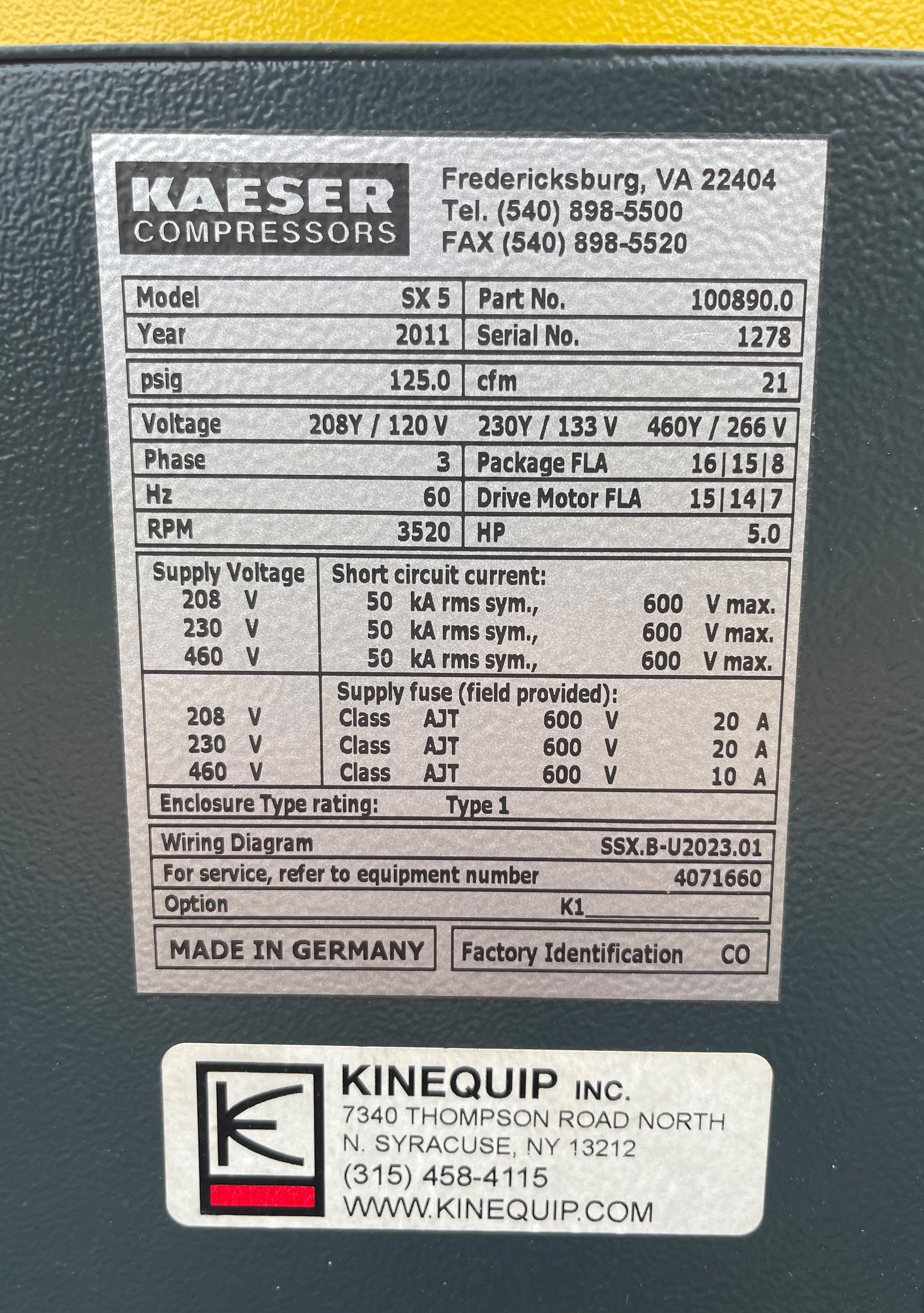 SX5 125PSI 3PH